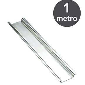 Trilho DIN Zincado para Montagem Elétrica 1m | Liso