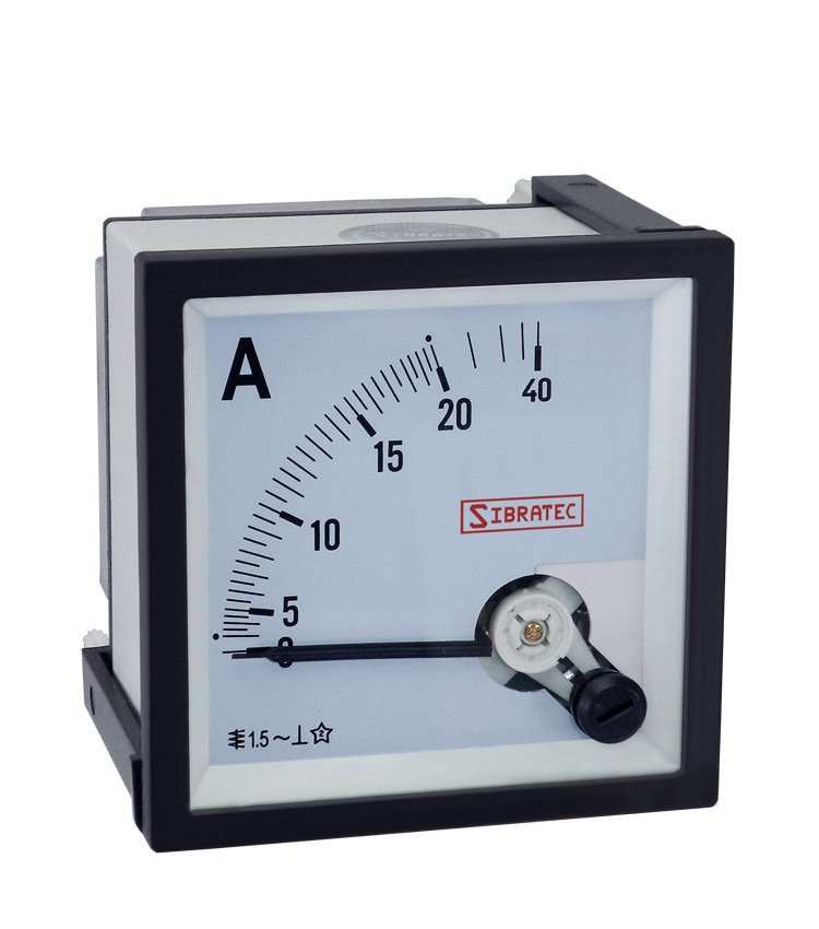Amperímetro Analógico 72x72mm | Medição Direta 20A