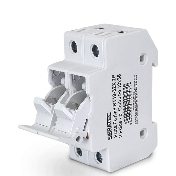 Porta Fusível Cartucho RT18-32 10x38mm | até 32A 2 Polos