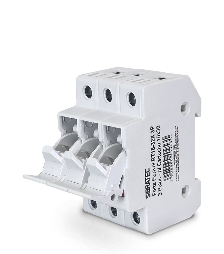 Porta Fusível Cartucho RT18-32 10x38mm | até 32A 3 Polos