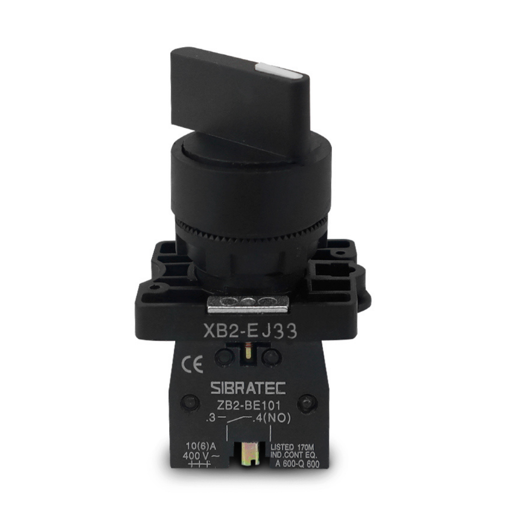 Kit 10 Chaves Seletora Plástica | EJ33 | 3 Posições | 2NA