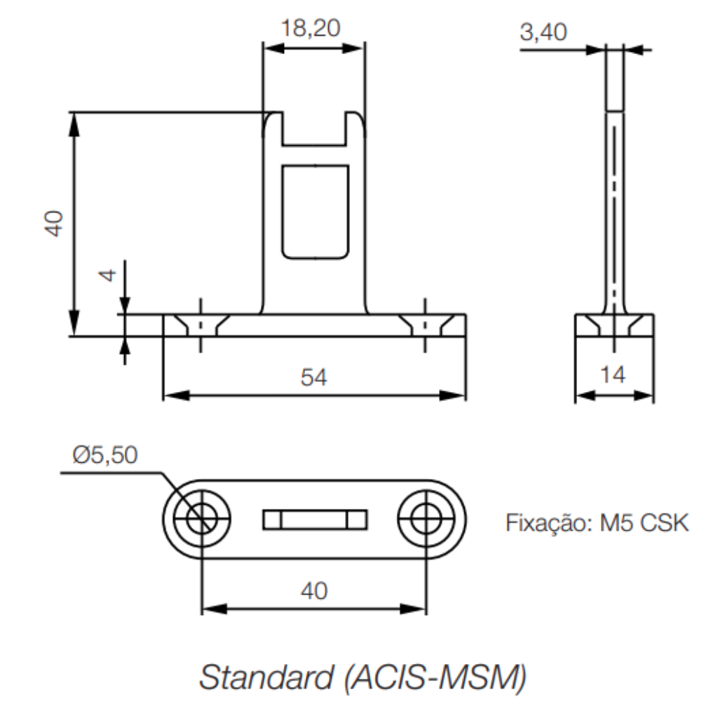 Kit Chave de Intertravamento de Segurança CIS-MM21A + Atuador