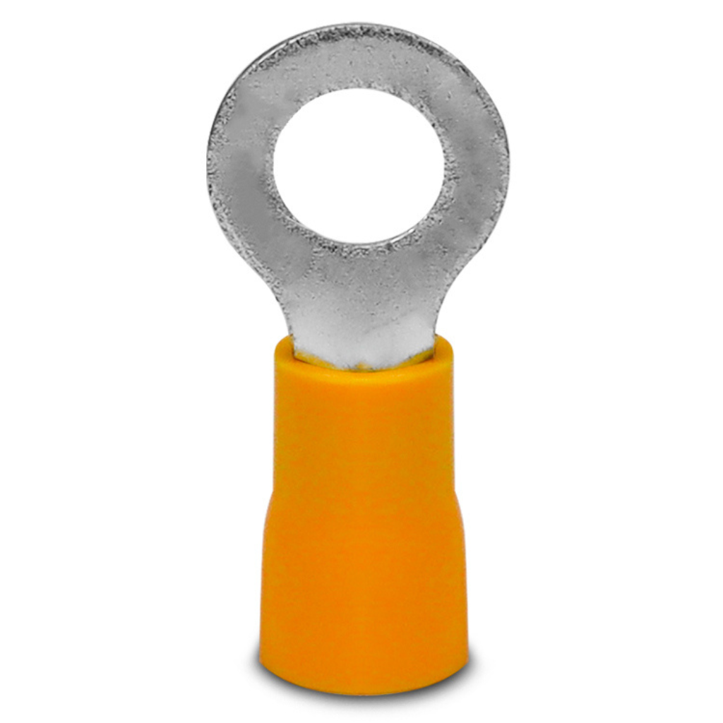 Kit Terminal Pré-Isolado Olhal RV | Cabo 4 e 6mm² | Furo Ø6,2mm