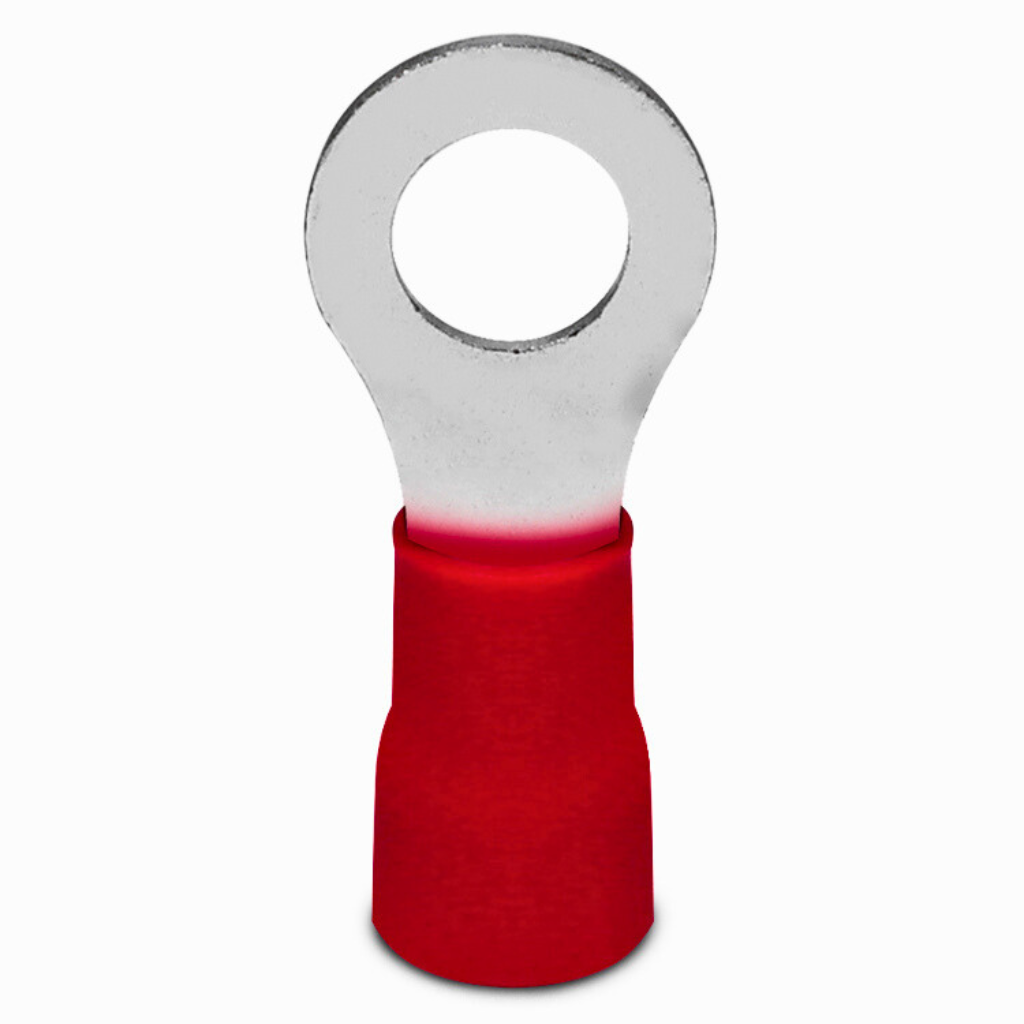 Kit Terminal Pré-Isolado Olhal RV | Cabo 10mm² | Furo Ø8,2mm