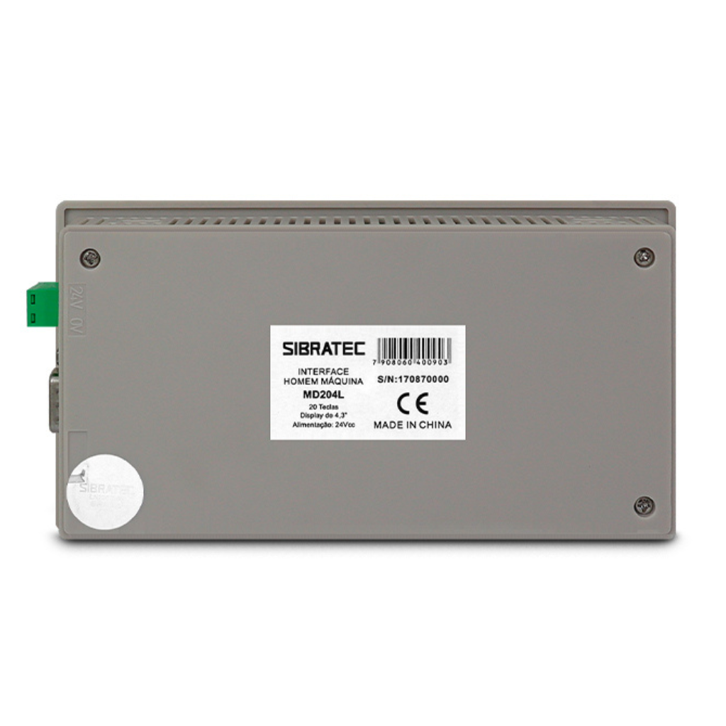 IHM MD204L 24Vcc | Tela 4,3" Backgroud Azul com Teclado